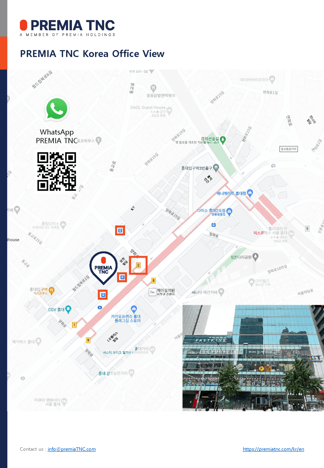 Korea Office Guide Map - Premia TNC