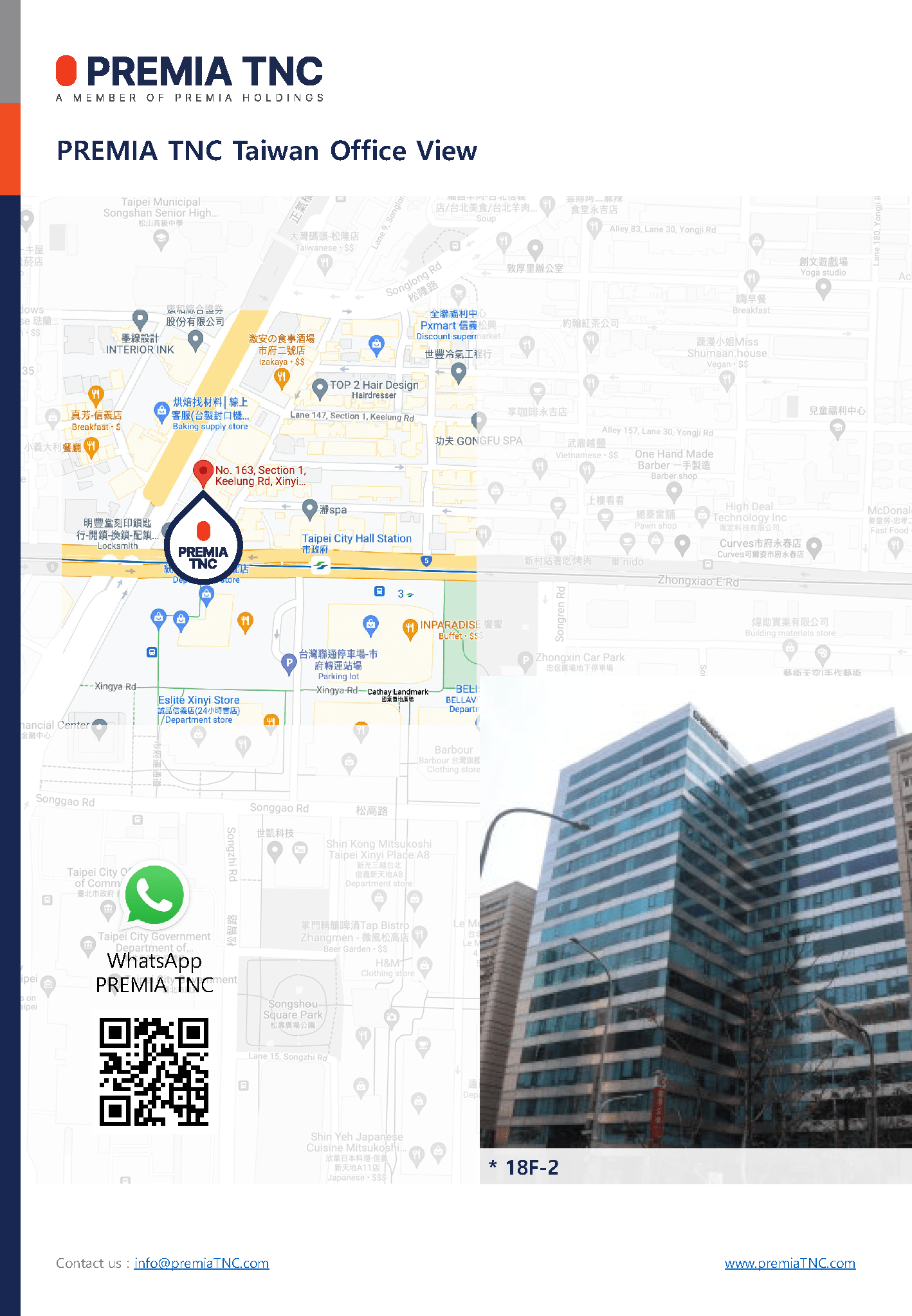 Taiwan Office Guide Map - Premia TNC