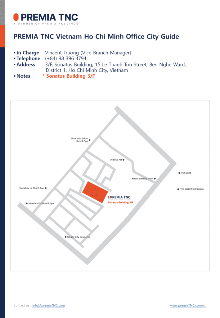 Ho Chi Minh Office Guide Map - Premia TNC